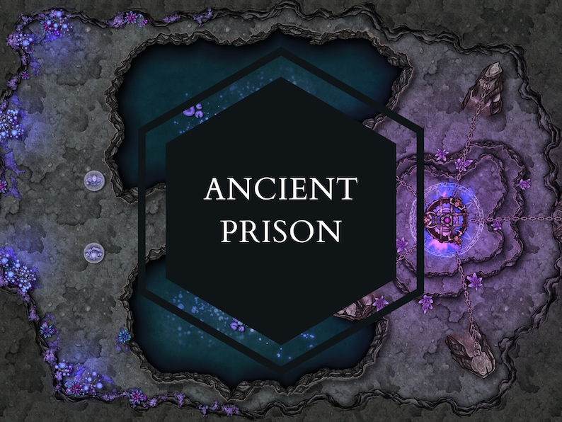Ancient Prison Battle Map 4K 2K, Dnd Map, Dungeons and Dragons, Roll20 ...