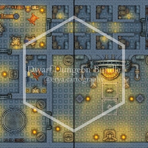 Dwarf Dungeon Bundle 4K, 4 Battle Maps, Dnd Map, Dungeons and Dragons ...