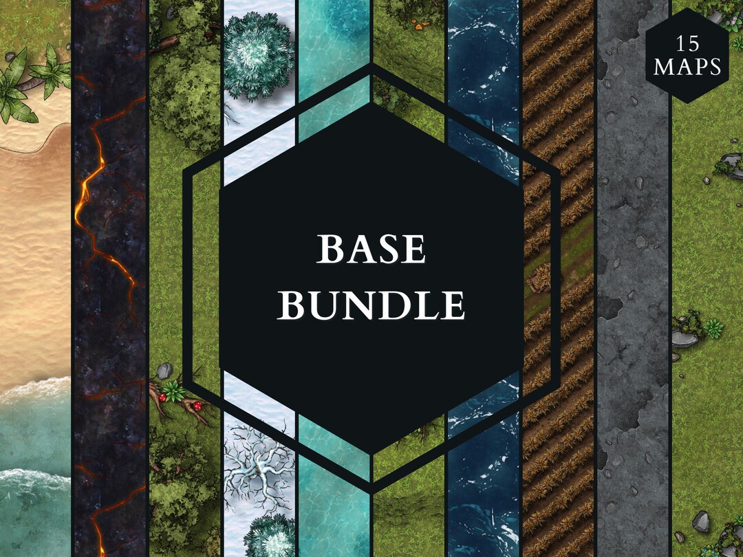Base Map Bundle 2K, 15 Battle Maps, Dnd Map, Dungeons and Dragons ...