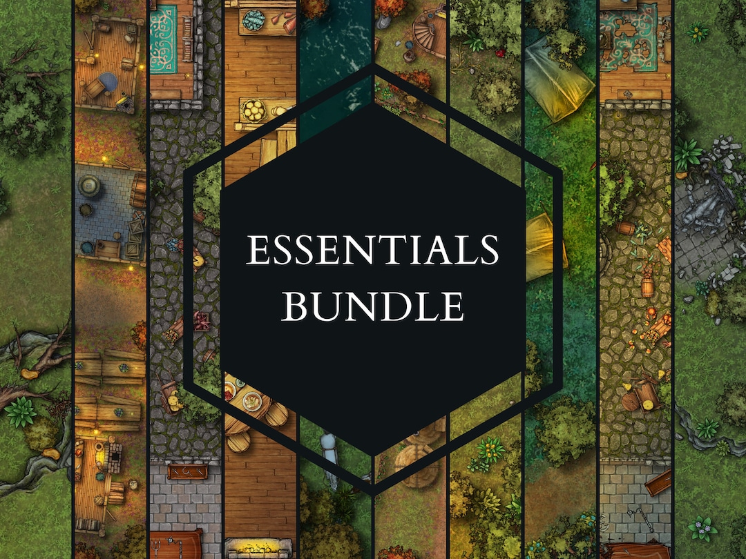 Essential Map Bundle 2K, 10 Battle Maps, Dnd Map, Dungeons and Dragons ...
