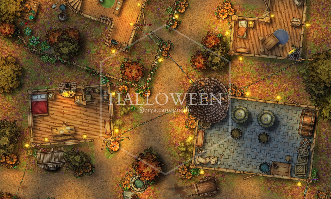 Halloween Bundle 4K, 10 Battle Maps, No AI, Dnd Map, Dungeons and ...