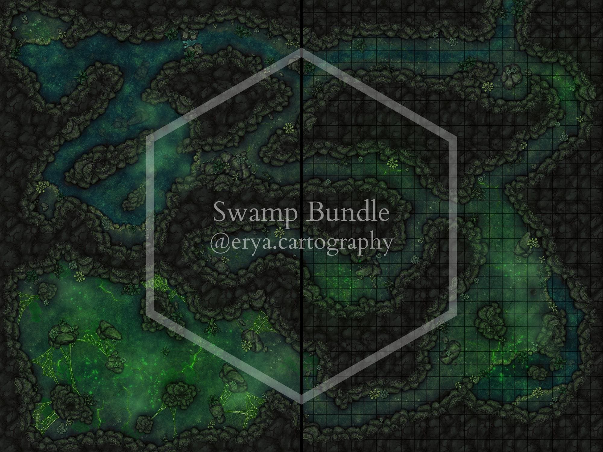 Swamp Adventure Bundle 4K, 5 Battle Maps, Day & Night, Dnd, Dungeons ...
