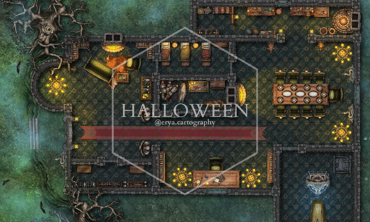 Halloween Bundle 4K, 10 Battle Maps, No AI, Dnd Map, Dungeons and ...