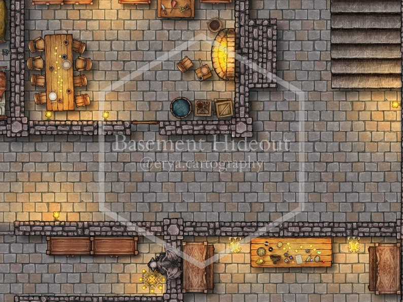 Basement Hideout Battle Map 4K 2K Dnd Map Dungeons and - Etsy New Zealand