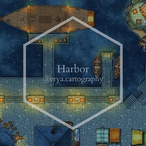 Harbor Battle Map 4K 2K, Dnd Map, Dungeons and Dragons, Roll20, Foundry ...