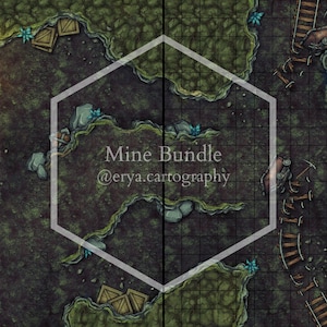 Mine Bundle 2K 4K, 4 Battle Maps, Dnd Map, Dungeons and Dragons, Roll20 ...