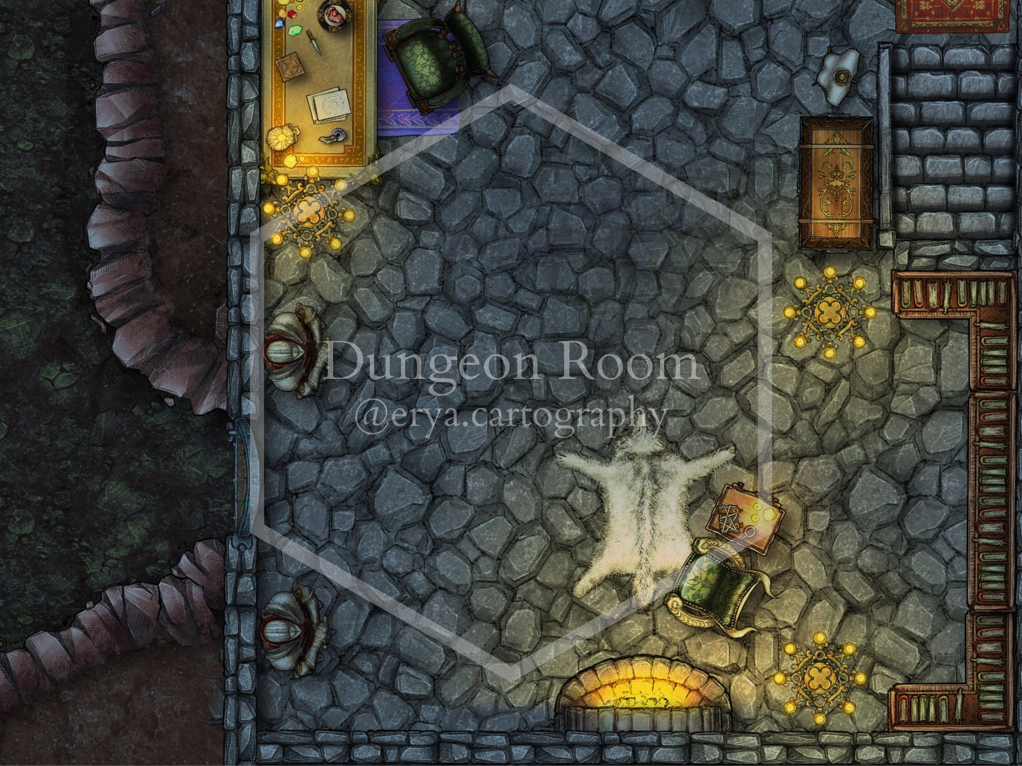 Dungeon Room Battle Map 4K 2K, Dnd Map, Dungeons and Dragons, Roll20 ...