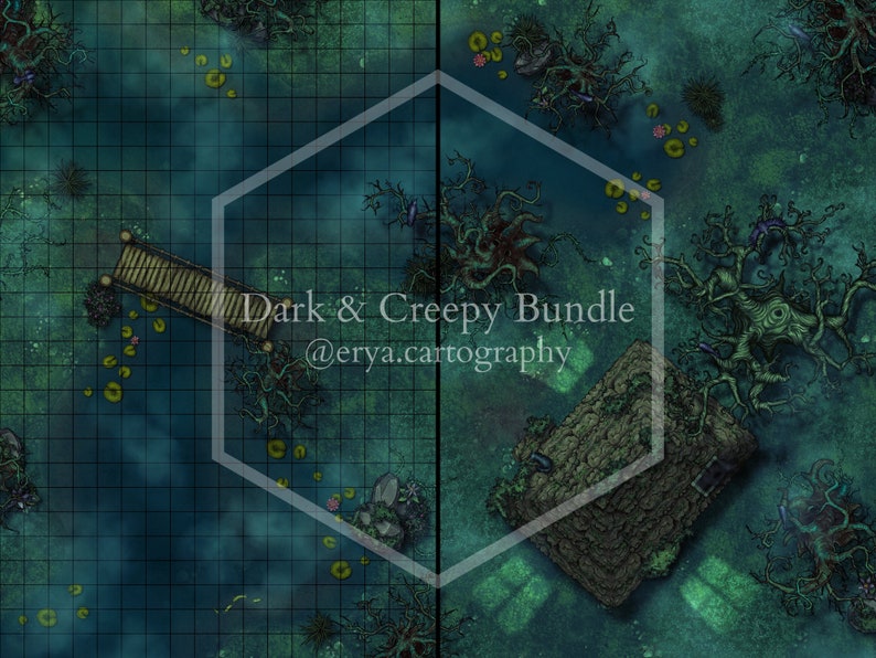 Dark & Creepy Bundle 4K 7 Battle Maps Dnd Map Dungeons and - Etsy