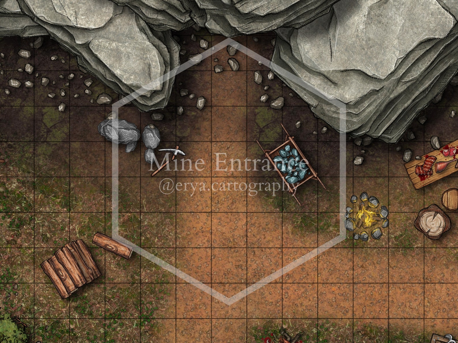 Mine Entrance Battle Map Dnd Battle Map Dandd Battlemap Etsy New Zealand Xxx Porn Sex Pics