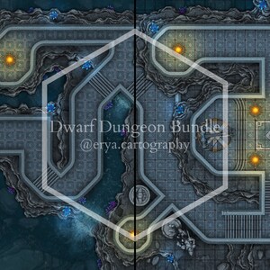 Dwarf Dungeon Bundle 4K, 4 Battle Maps, Dnd Map, Dungeons and Dragons ...