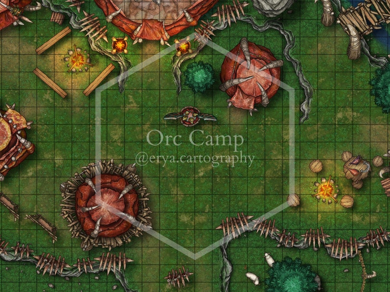 Orc Camp Battle Map 4K 2K Dnd Map Dungeons and Dragons - Etsy UK