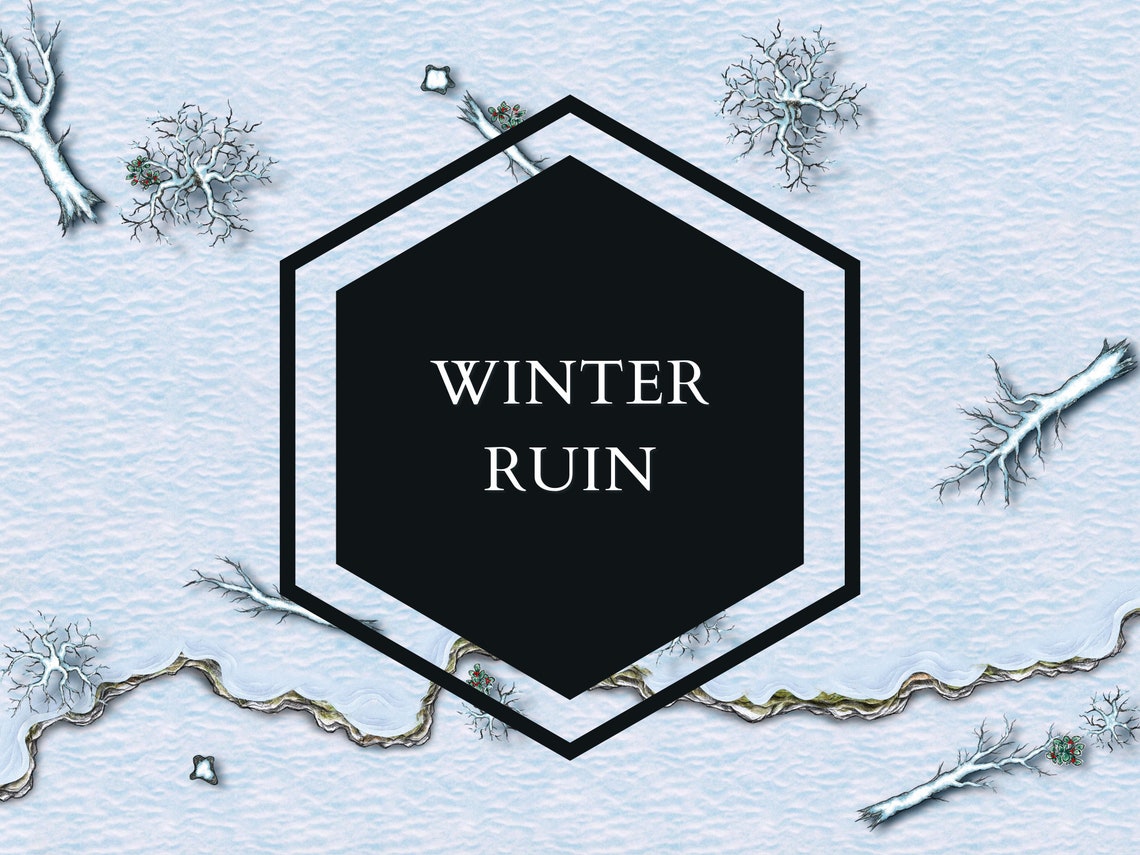 Winter Ruin Battle Map 4K 2K, Dnd Map, Dungeons and Dragons, Roll20 ...