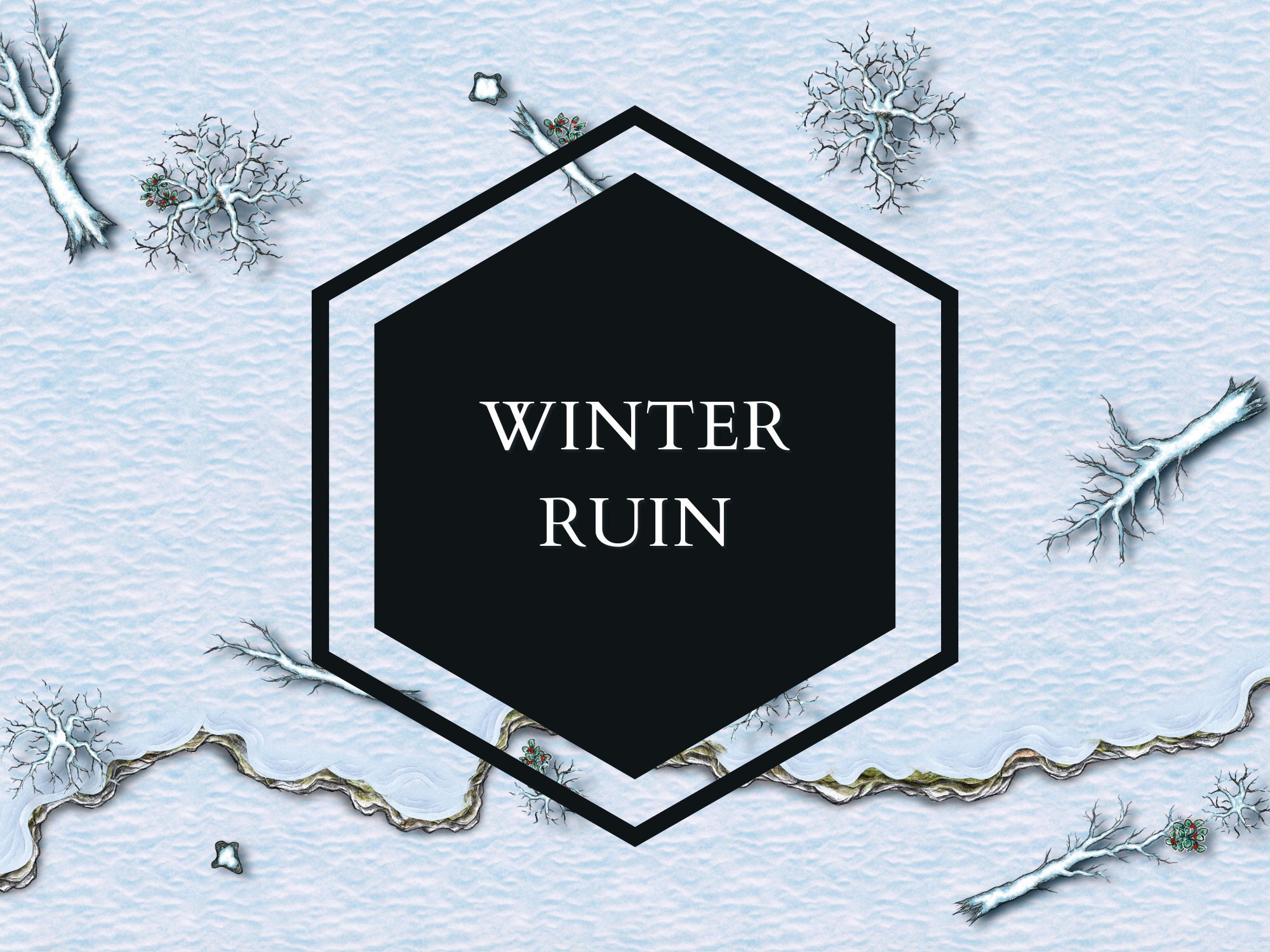 Winter Ruin Battle Map 4K 2K, Dnd Map, Dungeons and Dragons, Roll20 ...