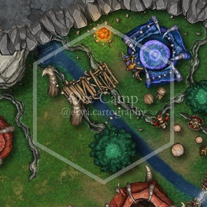 Orc Camp Battle Map 4K 2K, Dnd Map, Dungeons and Dragons, Roll20 ...