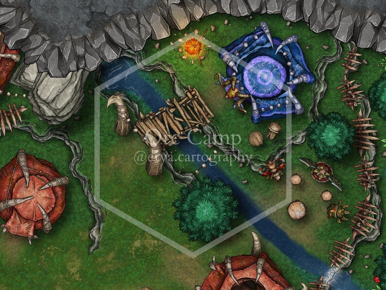 Orc Camp Battle Map 4K 2K Dnd Map Dungeons and Dragons - Etsy Canada