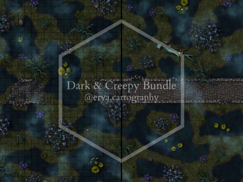 Dark & Creepy Bundle 4K 7 Battle Maps Dnd Map Dungeons and - Etsy