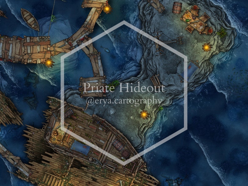 Pirate Hideout Battle Map 4K 2K Dnd Map Dungeons and - Etsy Ireland