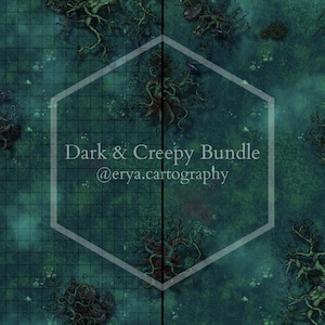 Dark & Creepy Bundle 4K, 7 Battle Maps, Dnd Map, Dungeons and Dragons ...