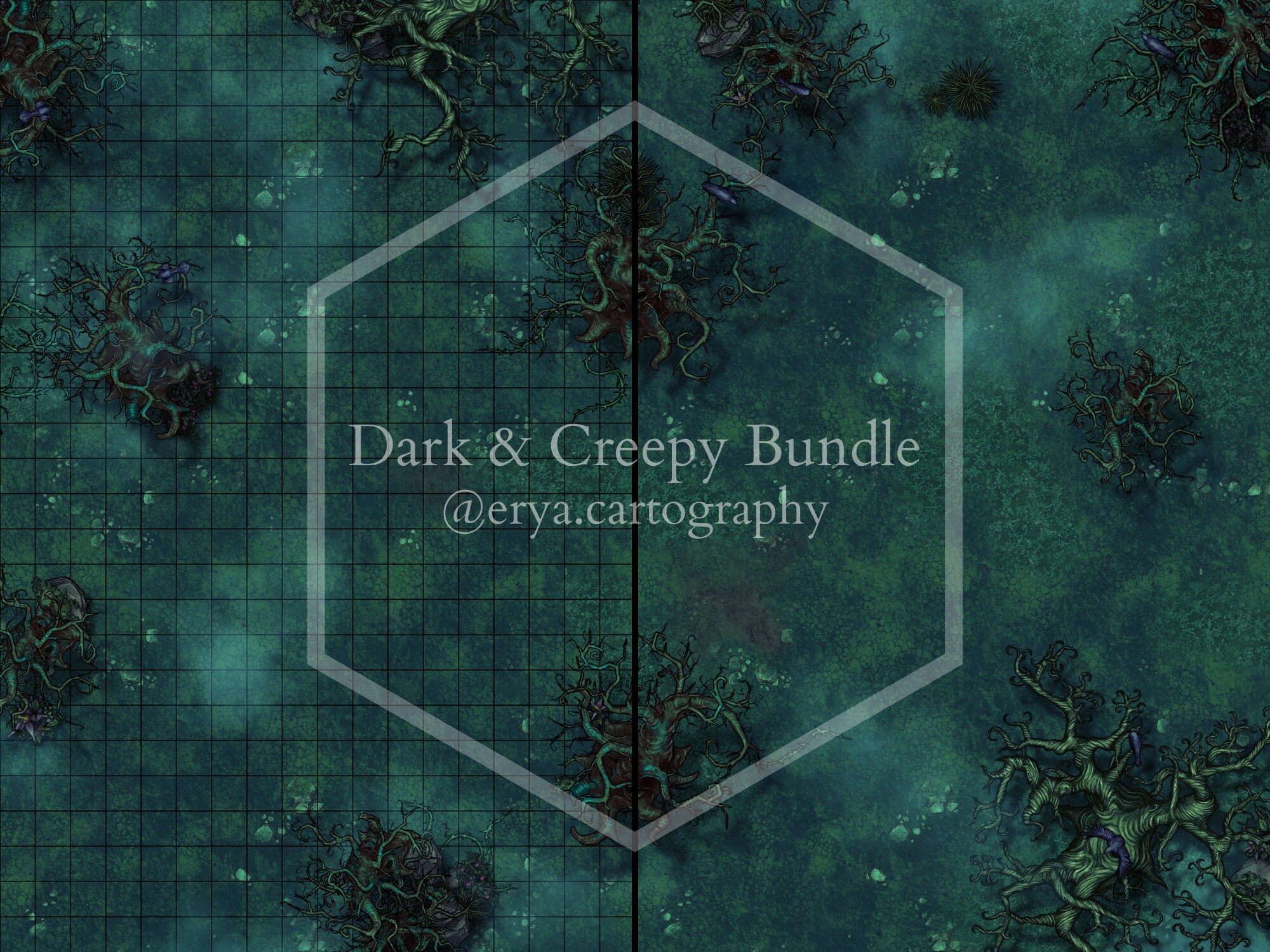 Dark & Creepy Bundle 4K, 7 Battle Maps, DnD Map, Donjons et Dragons ...