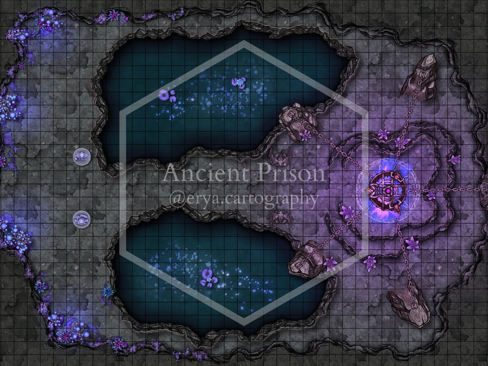Ancient Prison Battle Map 4K 2K, Dnd Map, Dungeons and Dragons, Roll20 ...