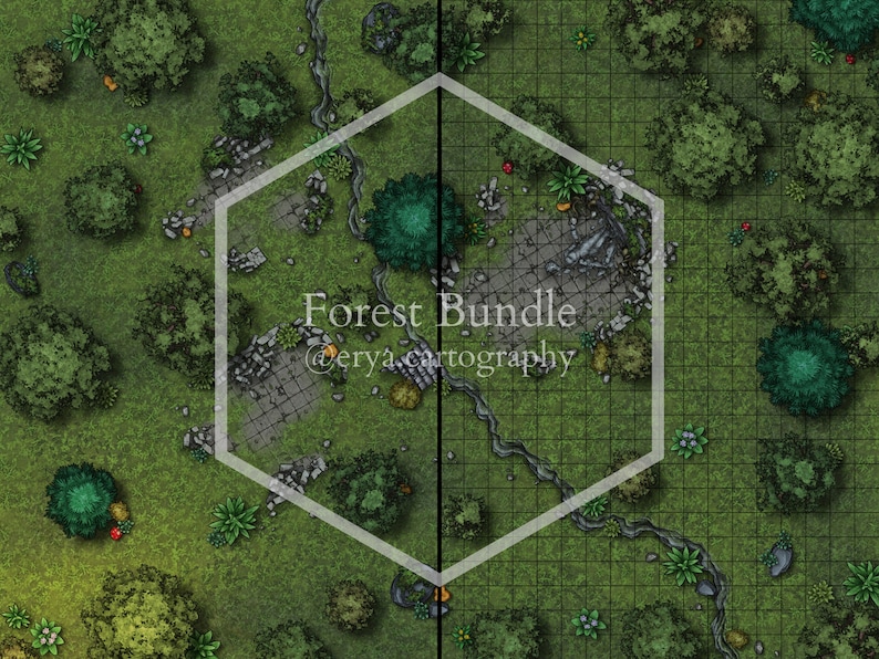 Forest Bundle Battle Maps 2K Dnd Map Dungeons and Dragons - Etsy