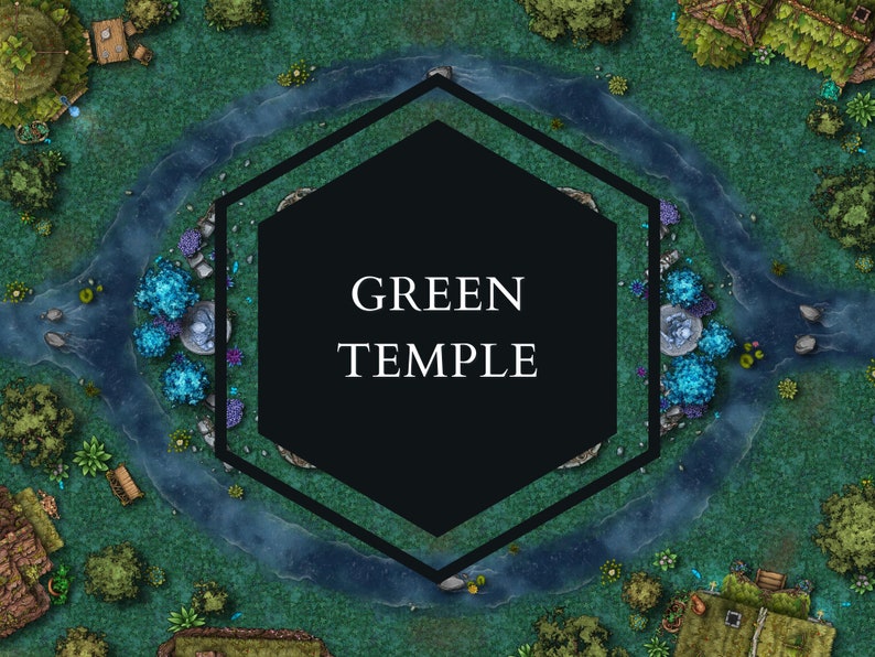 Green Temple Battle Map 4K 2K, Dnd Map, Dungeons and Dragons, Roll20 ...