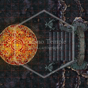 Volcano Temple Battle Map 4K 2K, Dnd Map, Dungeons and Dragons, Roll20 ...