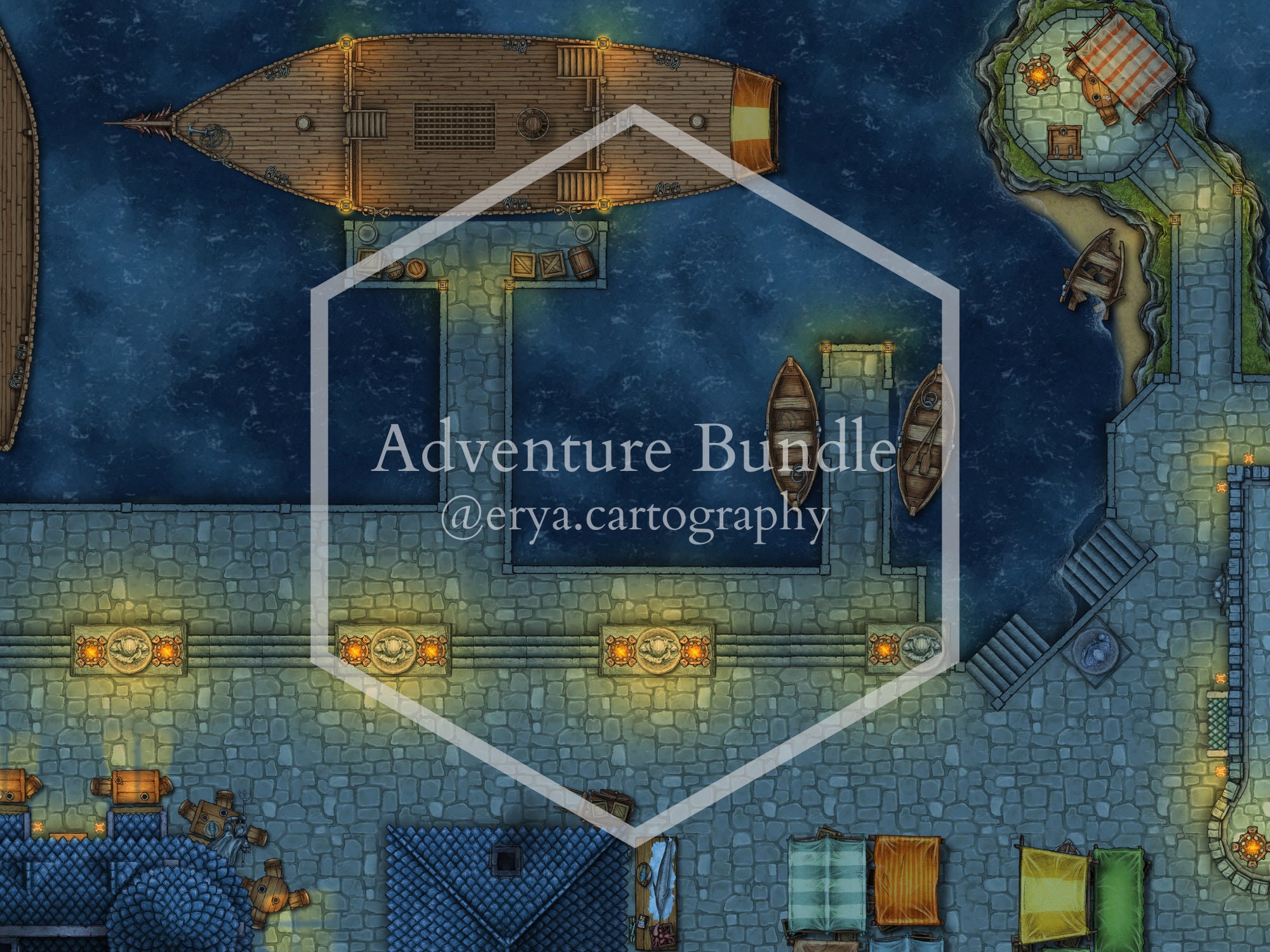 Adventure Map Bundle 4K, 3 Battle Maps, Dnd Map, Dungeons and Dragons ...