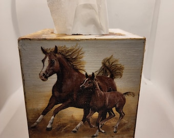 Handmade Decoupage Wooden Tissue Box Cover Black Lab Puppy - Etsy