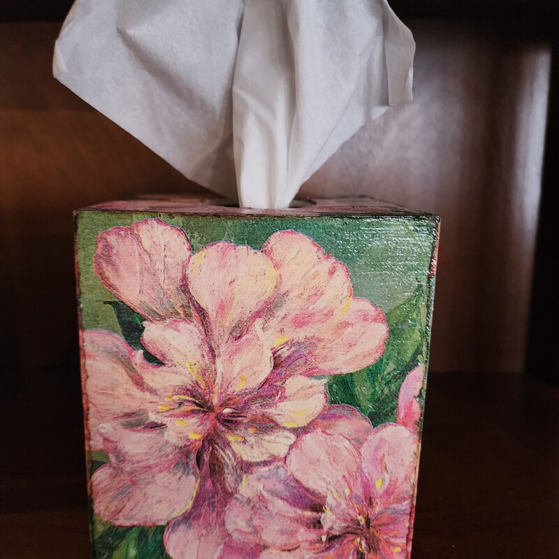 Decoupage Tissue Box - Etsy