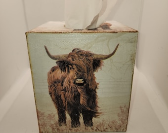 Handmade Decoupage Wooden Tissue Box Cover Black Lab Puppy - Etsy