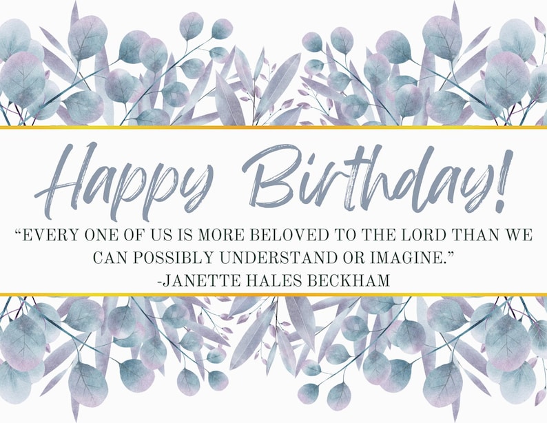 LDS Happy Birthday Cards - Etsy
