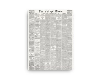 Chicago Newspaper Print - Etsy