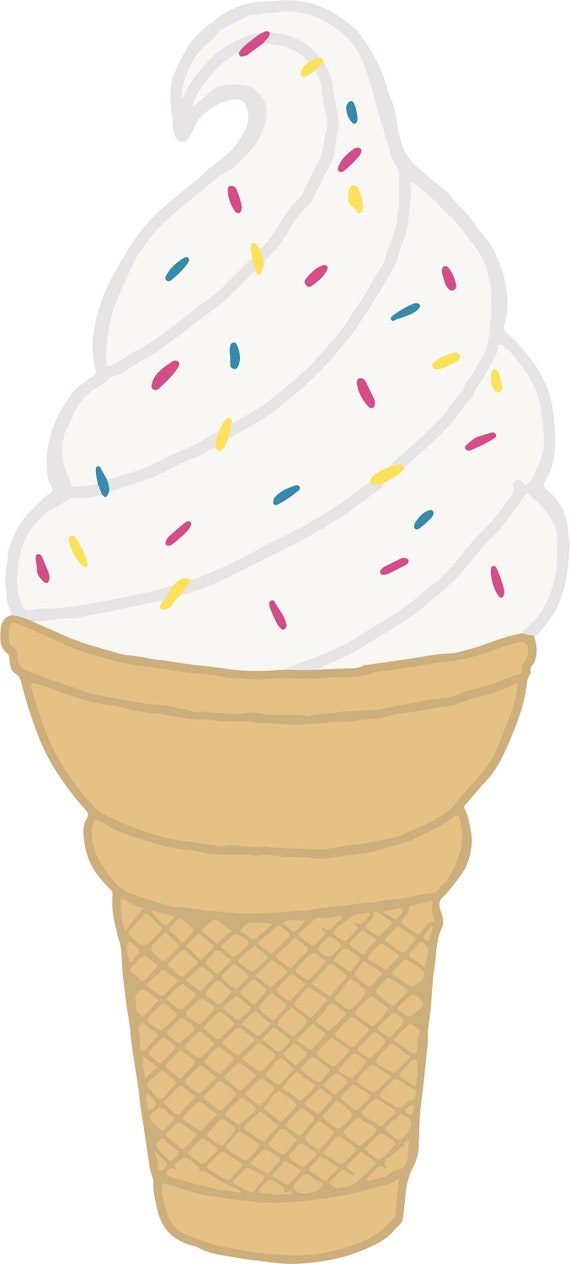 Vanilla Ice Cream Cone Clip Art Cartoon Sleeping Ice Cream Cone