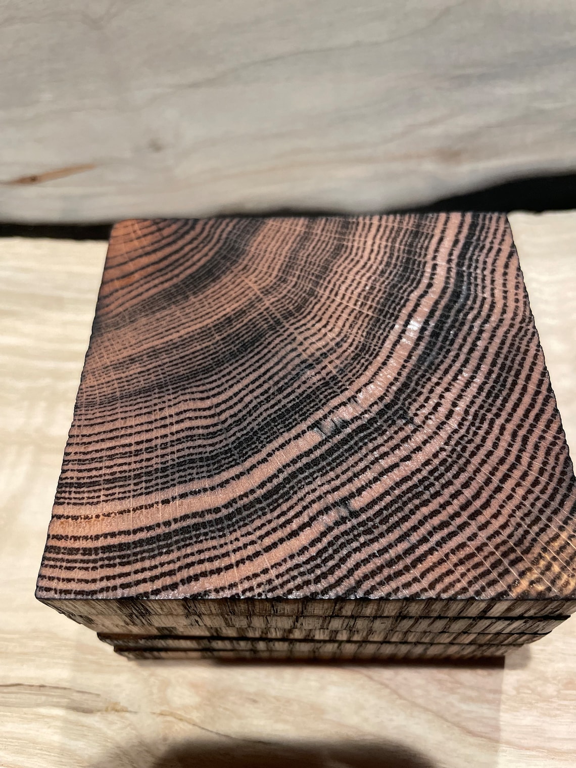 Rustic Reclaimed Oak Coasters - Etsy