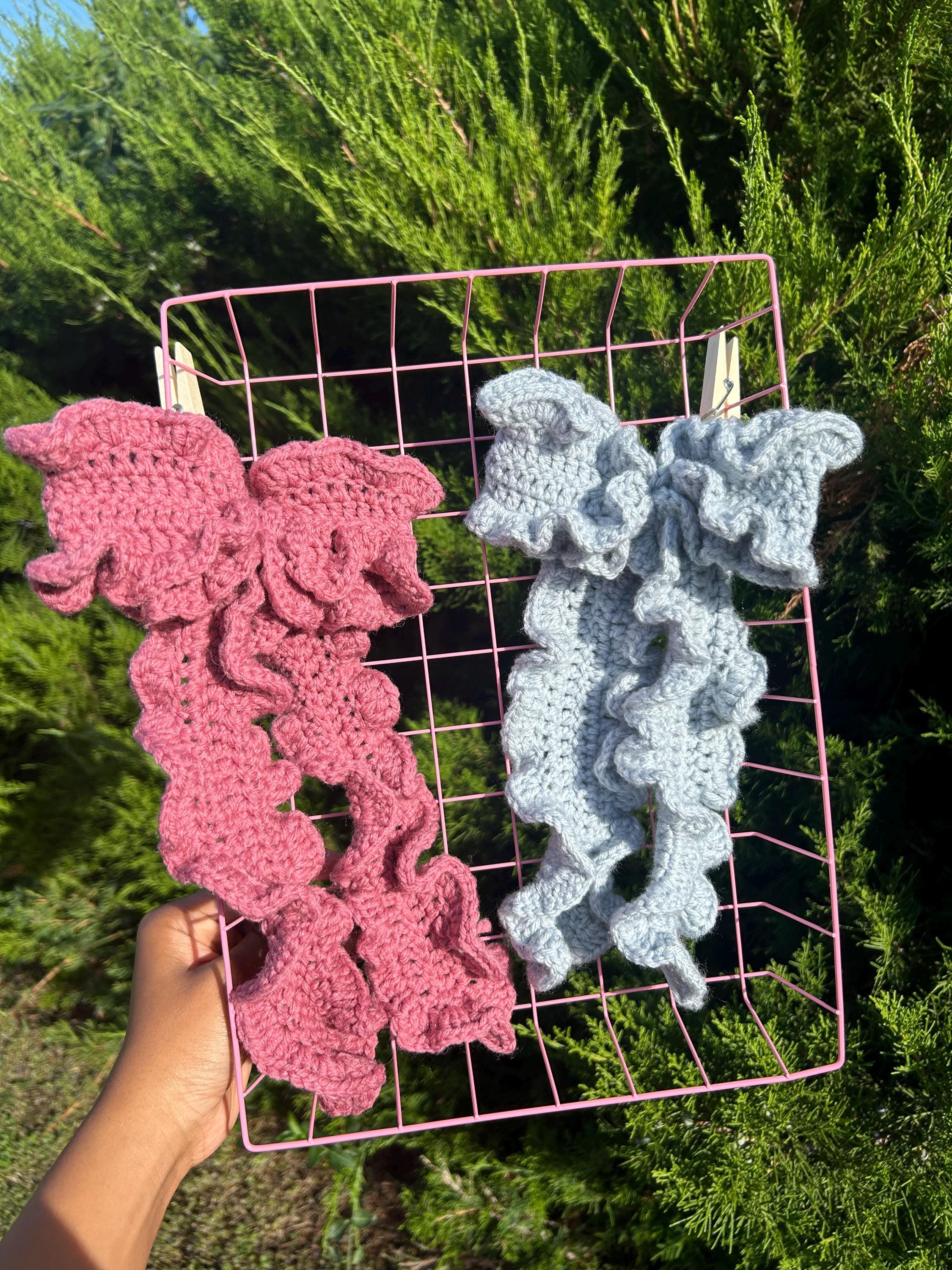 Crochet Ruffle Bows MADE TO ORDER - Etsy