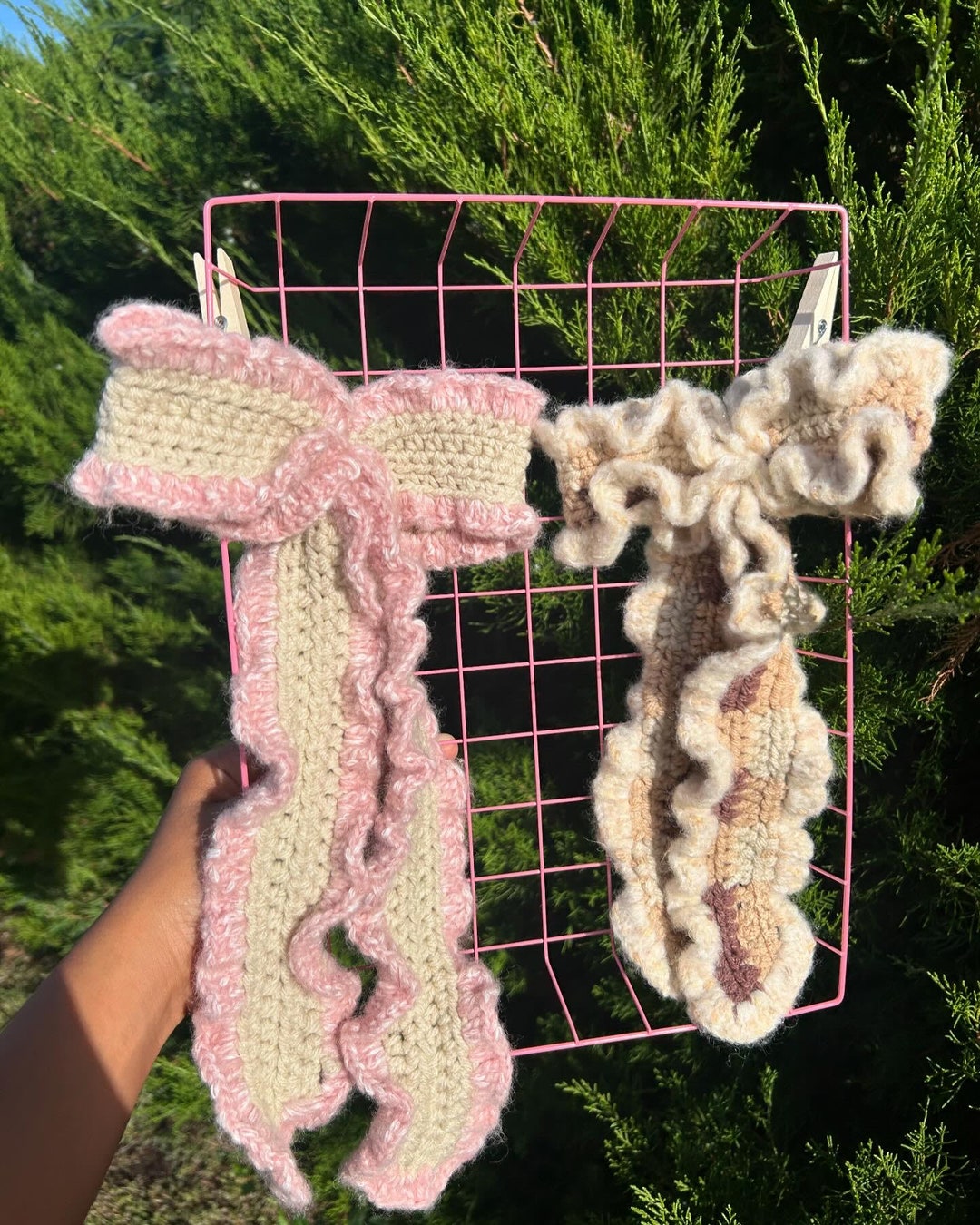 Crochet Ruffle Bows MADE TO ORDER - Etsy