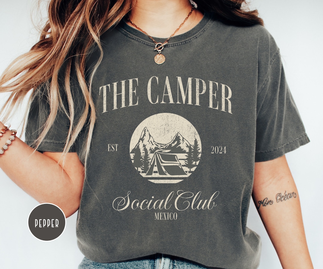 Custom Camping Social Club Shirt, Comfort Colors, Matching Camp Tshirt ...