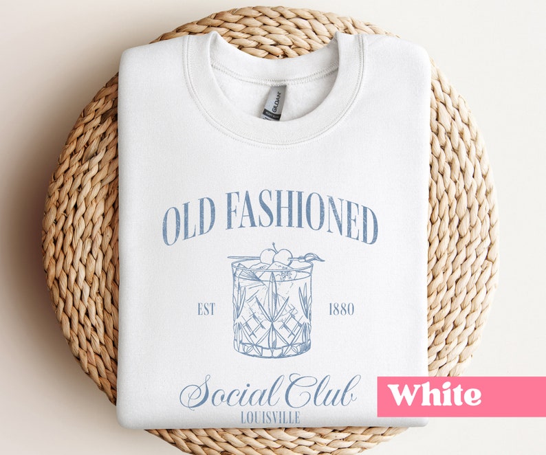 Old Fashioned Social Club Sweatshirt, Whiskey Lover Sweater, Gift for ...
