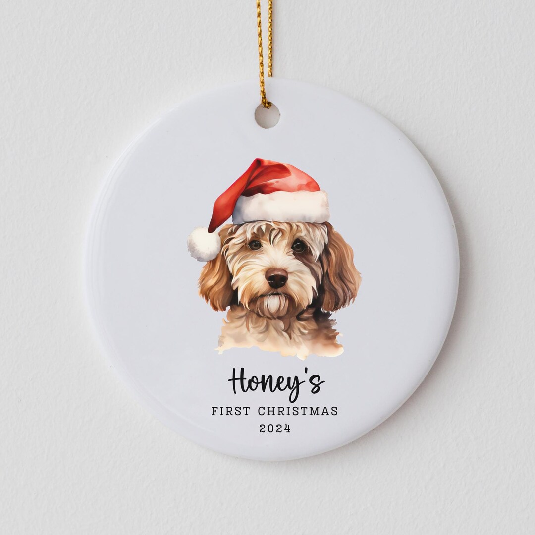 Personalized Cockapoo First Christmas Ornament, Custom Dog's 1st Xmas ...