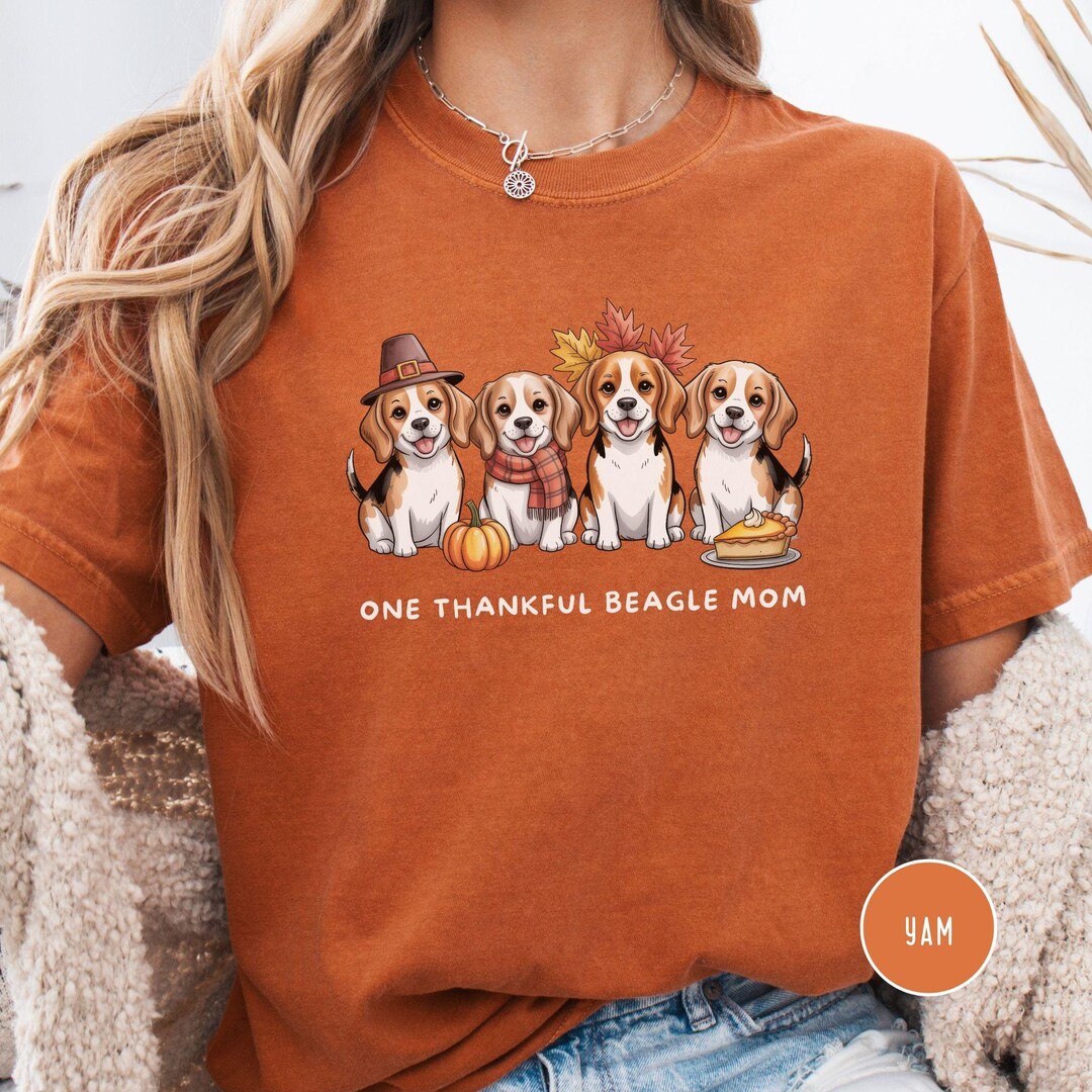 Beagle Mom Thanksgiving Shirt, Comfort Colors, Beagle Tee, Fall Beagle ...