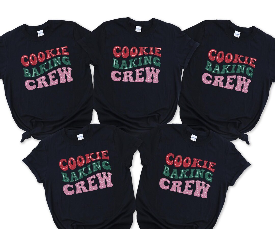 Cookie Baking Crew Shirt, Matching Christmas Tshirt, Cookie Giving Tee ...