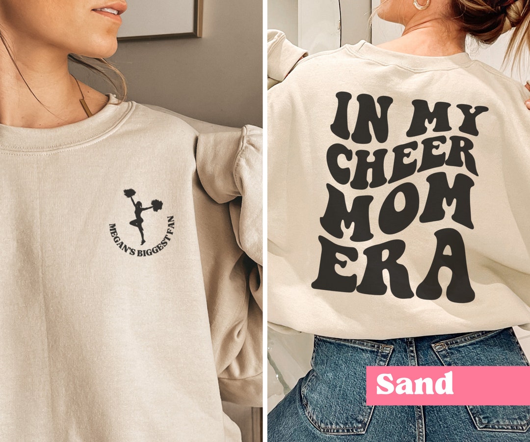 Personalized in My Cheer Mom Era Sweatshirt, Funny Cheer Mom Shirt ...