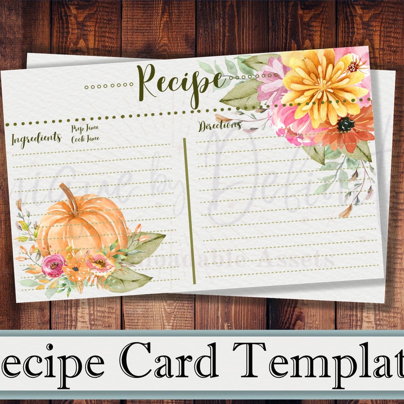 Fall Recipe Cards - Etsy