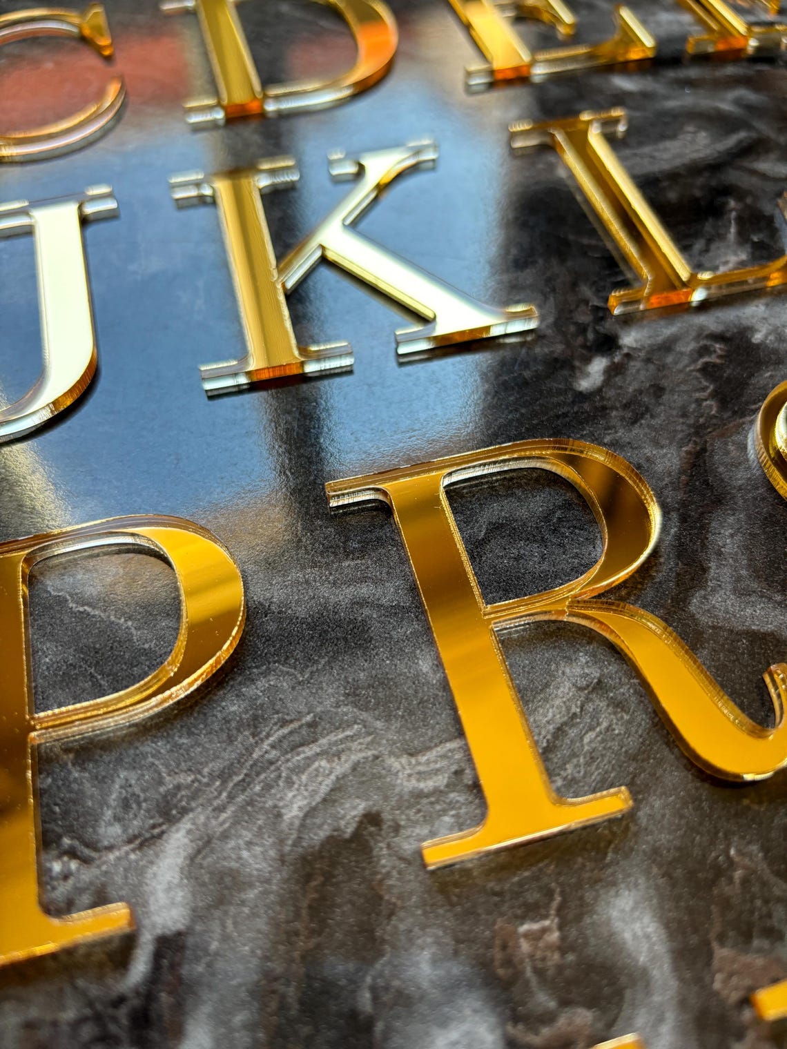 Custom Acrylic Mirror Letters, 3D Gold Wall Decor - Etsy