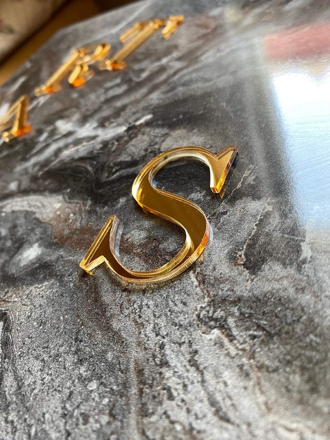 Gold Letters - Personalized Acrylic Sign - Gold, Silver Mirror Aceylic ...