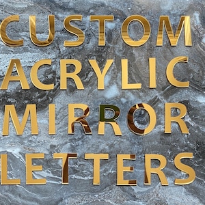 Custom Acrylic Mirror Letters - Personalized Acrylic Logo - Acrylic ...