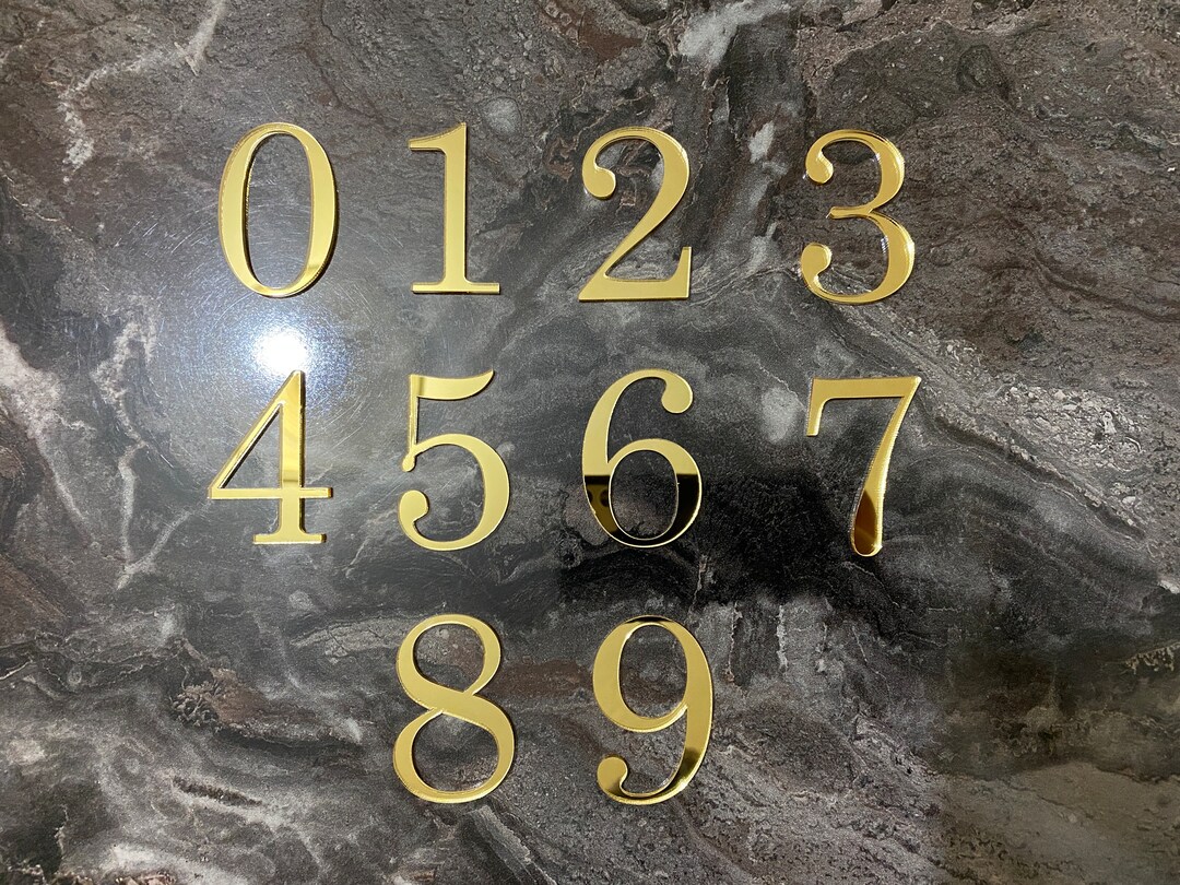 Custom Gold Numbers - Numbers for Date - Wedding Date - Door Numbers ...