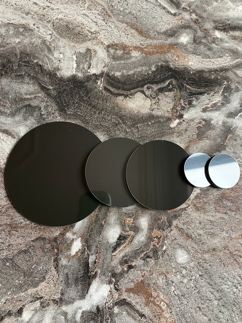 Whole Clear, Black Acrylic Circle Disc Plastic Blanks, 1/8" Thick ...