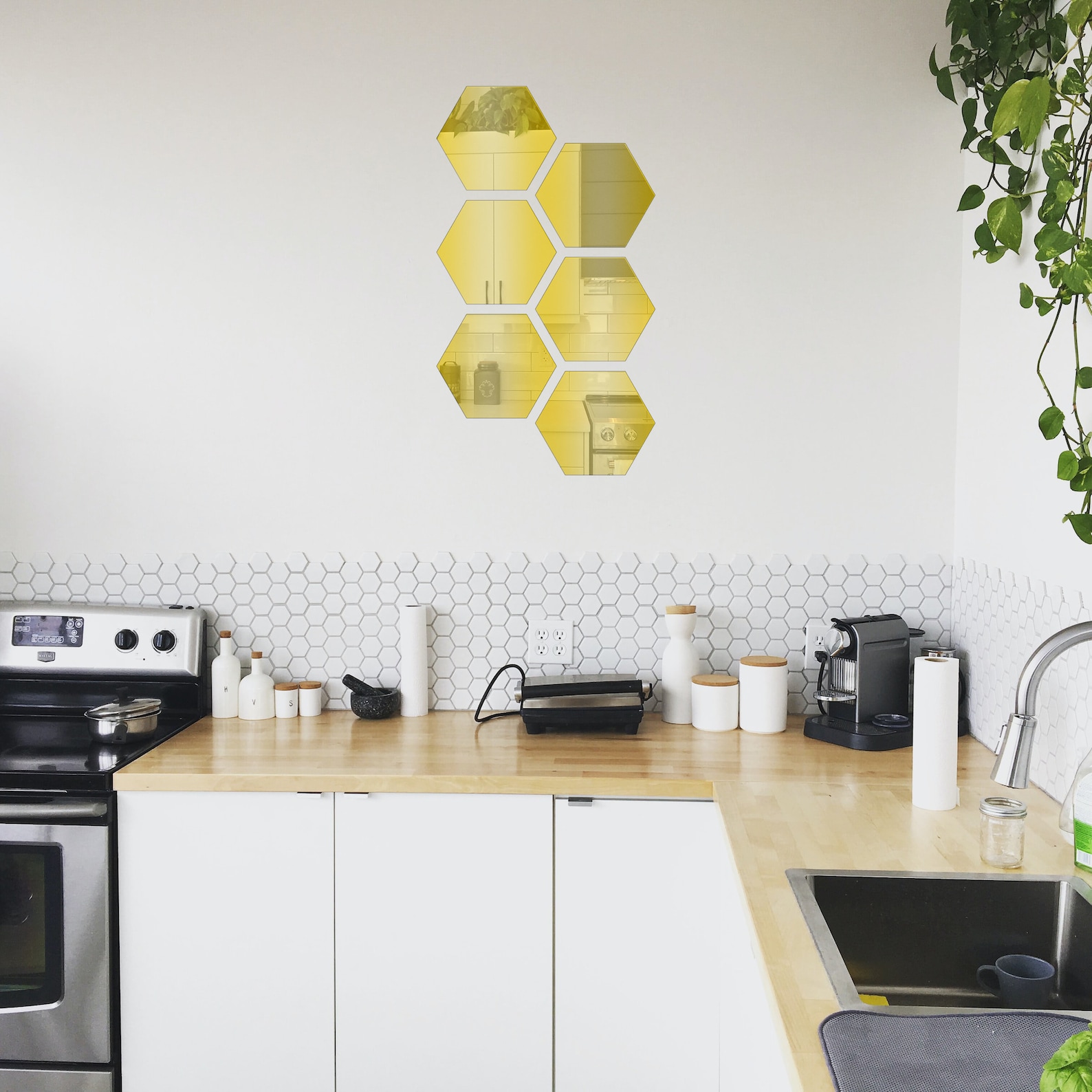 Hexagon Shape Decorative Acrylic Mirror Wall Decoration - Etsy